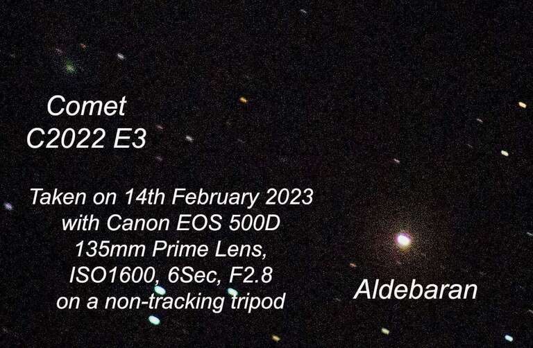 Comet C/2022 E3 (ZTF) by George Buckberry – 14th Feb 2023 – Crayford ...