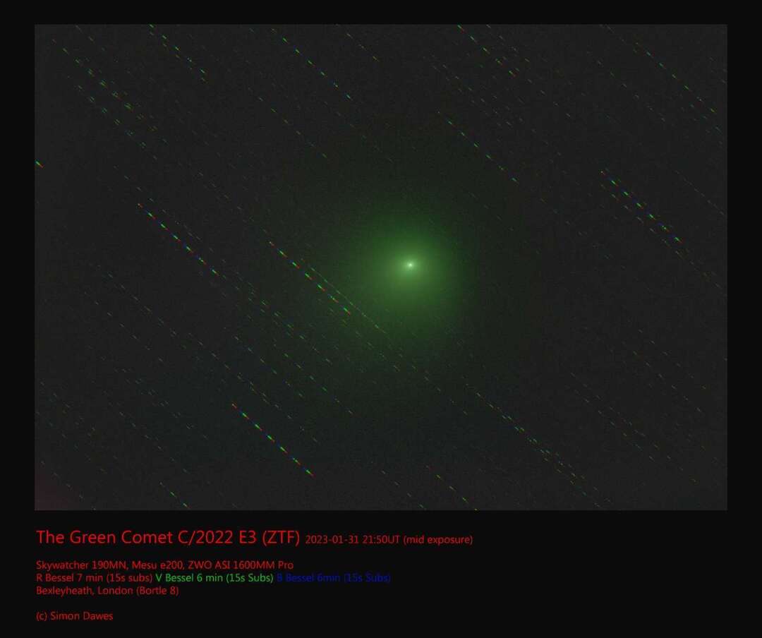 Comet C/2022 E3 (ZTF) by Simon Dawes on 31st Jan 2023 – Crayford Manor ...