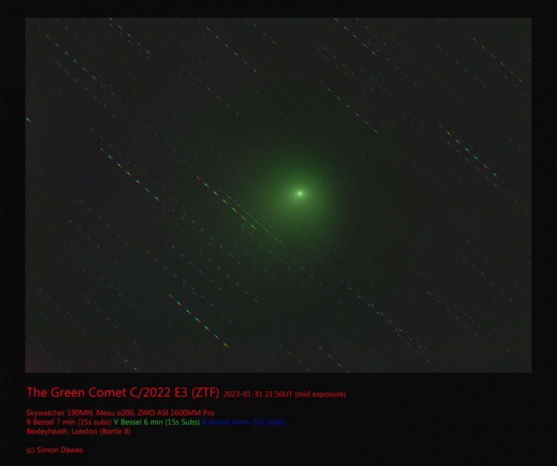 Comet C/2022 E3 (ZTF) by Simon Dawes on 31st Jan 2023 – Crayford Manor House Astronomical ...