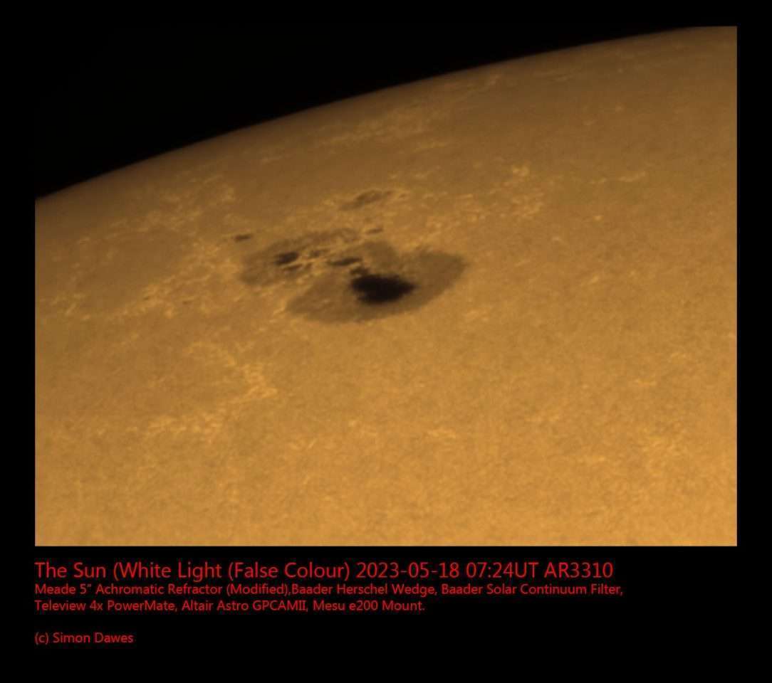 The Sun – May 2023 – Crayford Manor House Astronomical Society Dartford