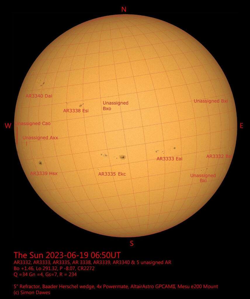 The Sun in June 2023 by Simon Dawes – Crayford Manor House Astronomical ...
