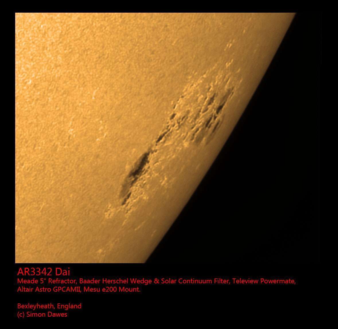The Sun in June 2023 by Simon Dawes – Crayford Manor House Astronomical ...
