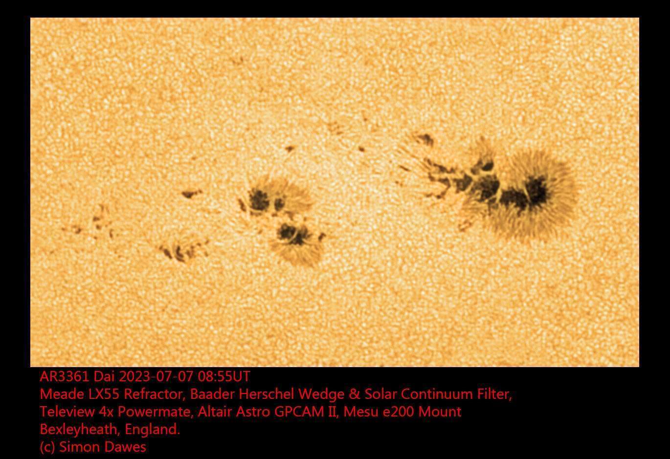 The Sun – 7th July 2023 – Crayford Manor House Astronomical Society ...