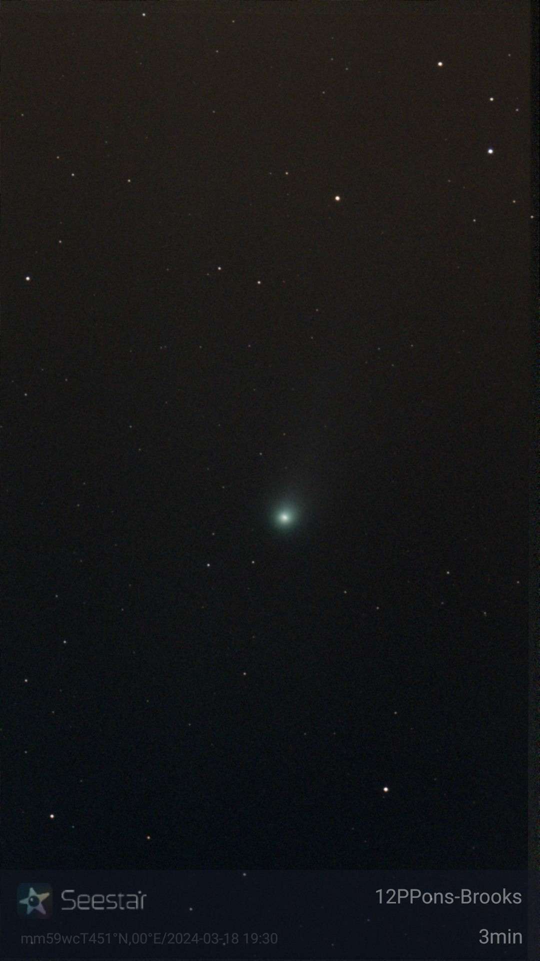 Comet 12P/Pons-Brooks by Jim Burchell – Crayford Manor House ...