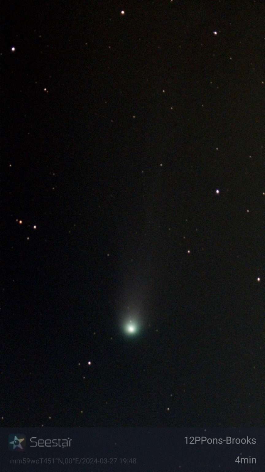 Comet 12P/Pons-Brooks by Jim Burchell – Crayford Manor House ...