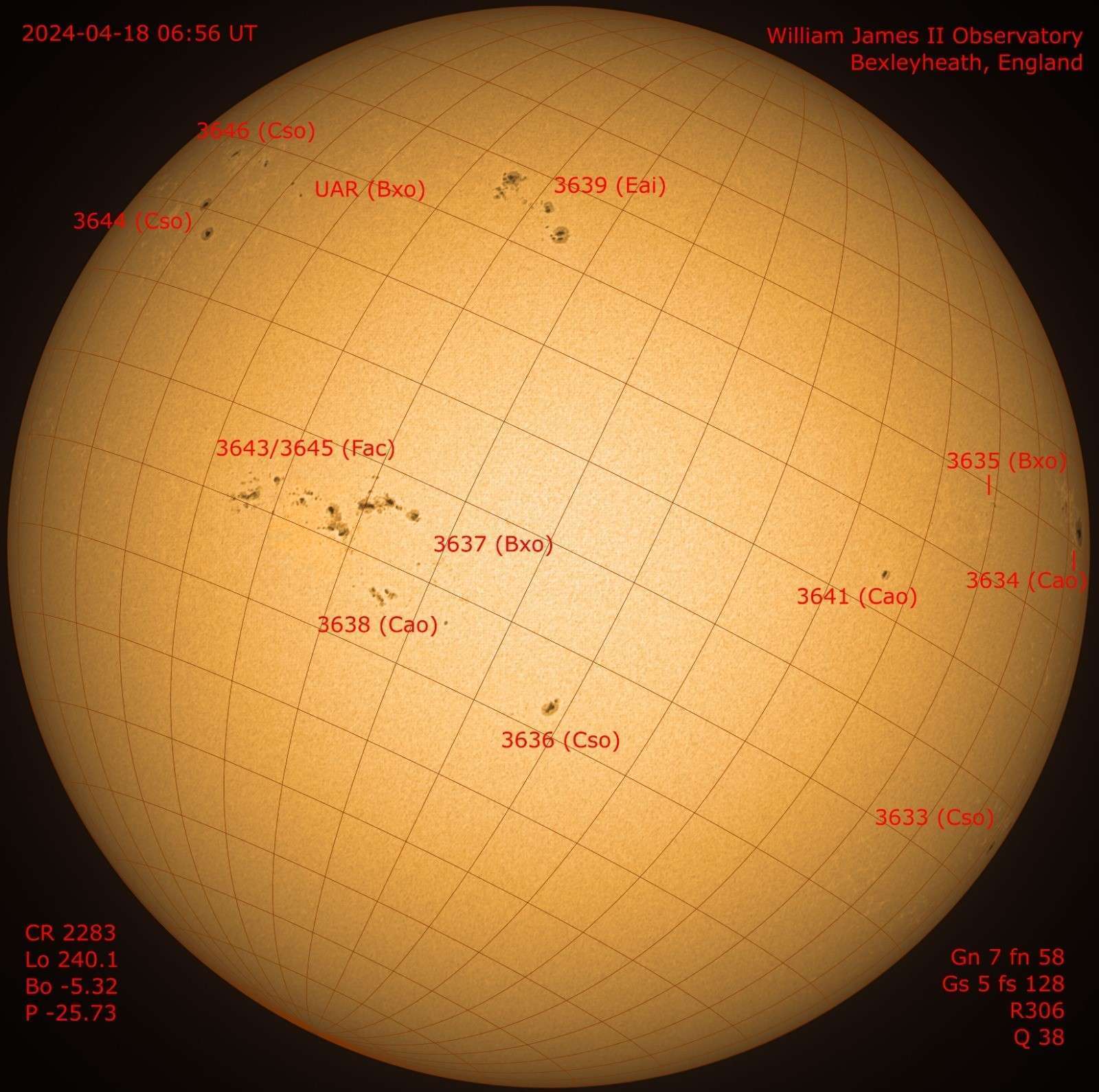 The Sun – 18th April 2024 – Crayford Manor House Astronomical Society ...