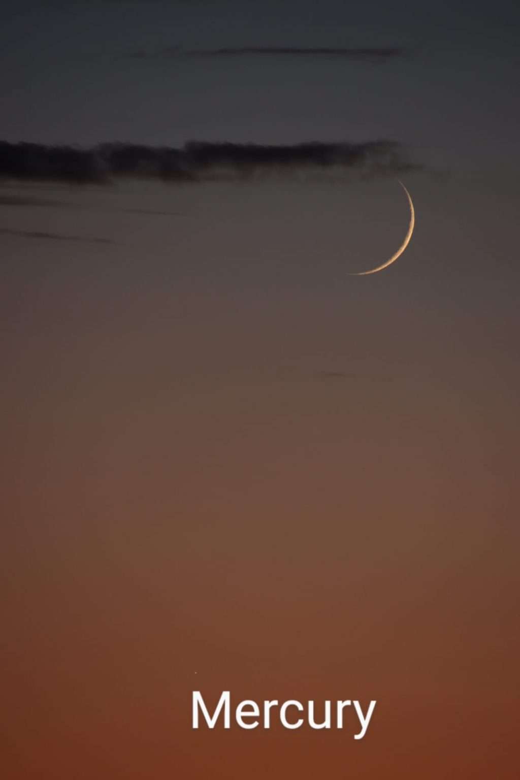 Crescent Moon & Mercury – 7th July 2024 – Crayford Manor House ...
